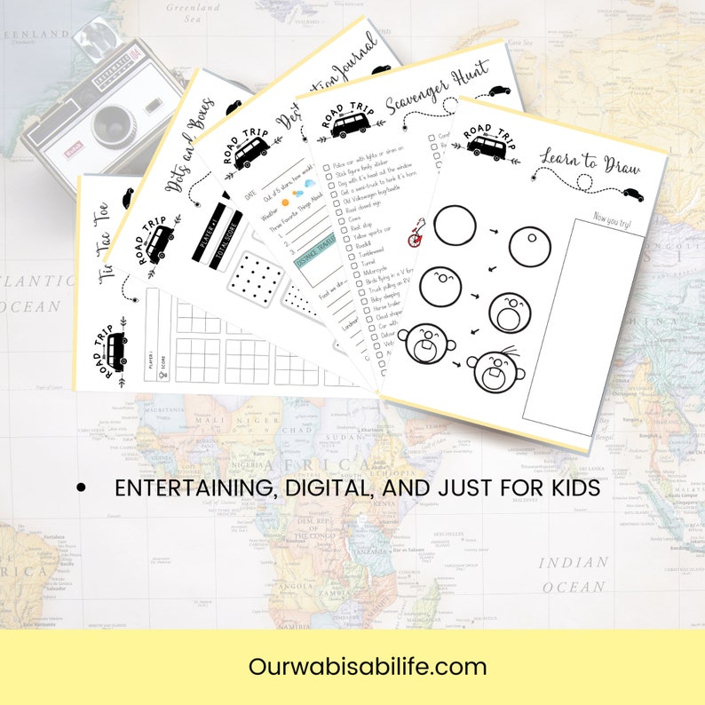 Printable Road Trip Journal and Activity Book for Kids, Road Trip ...