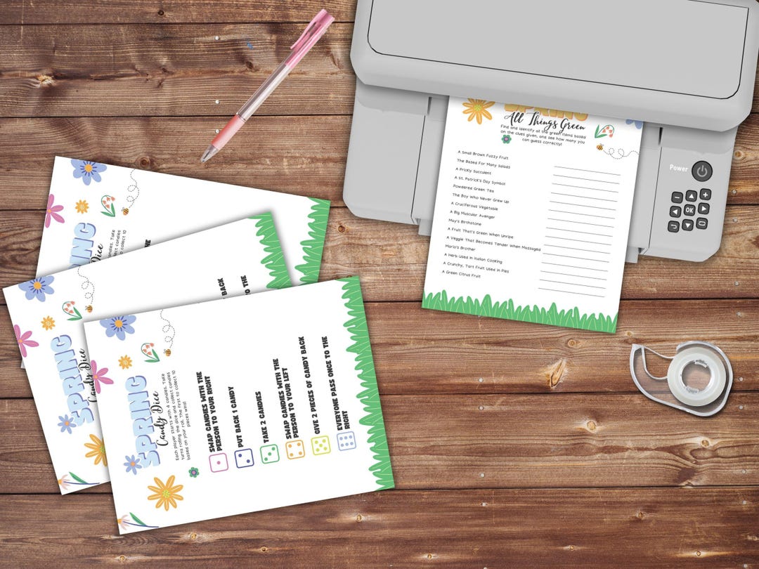 Spring Candy Dice Game Printable | Fun Spring Party Game for Kids ...