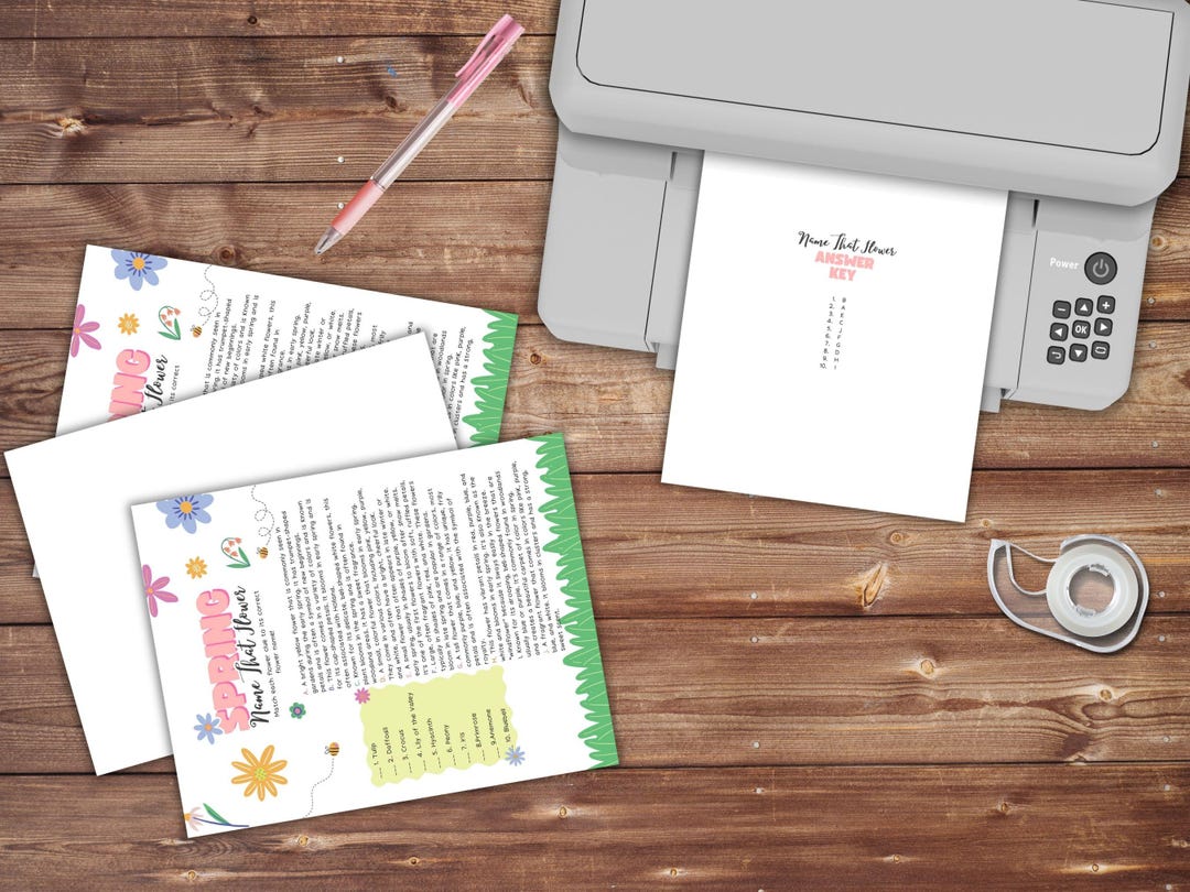 Spring Name That Flower Printable, Flower Identification Worksheet ...
