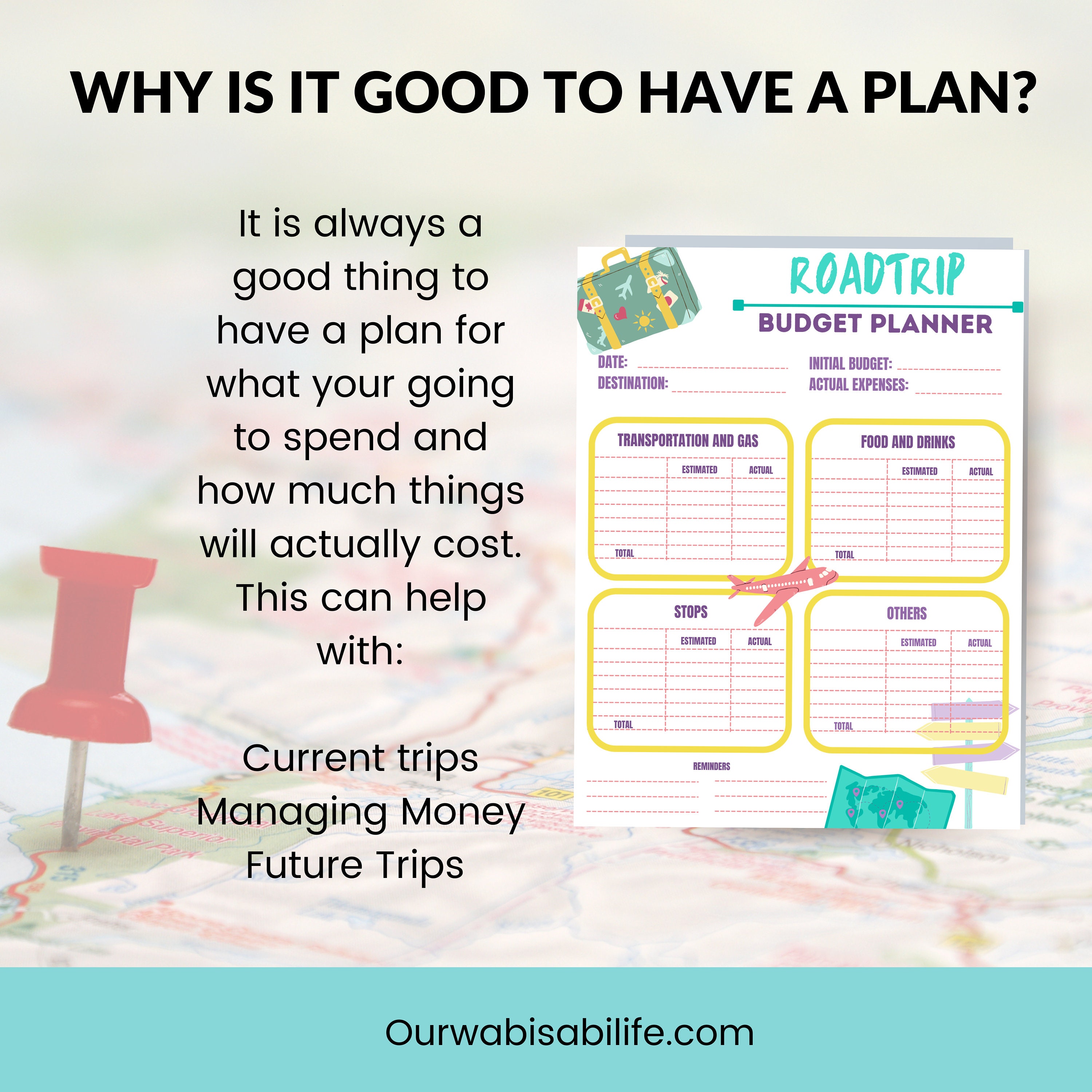 Road Trip Planner, Budget Planner, Printable Planner - Etsy