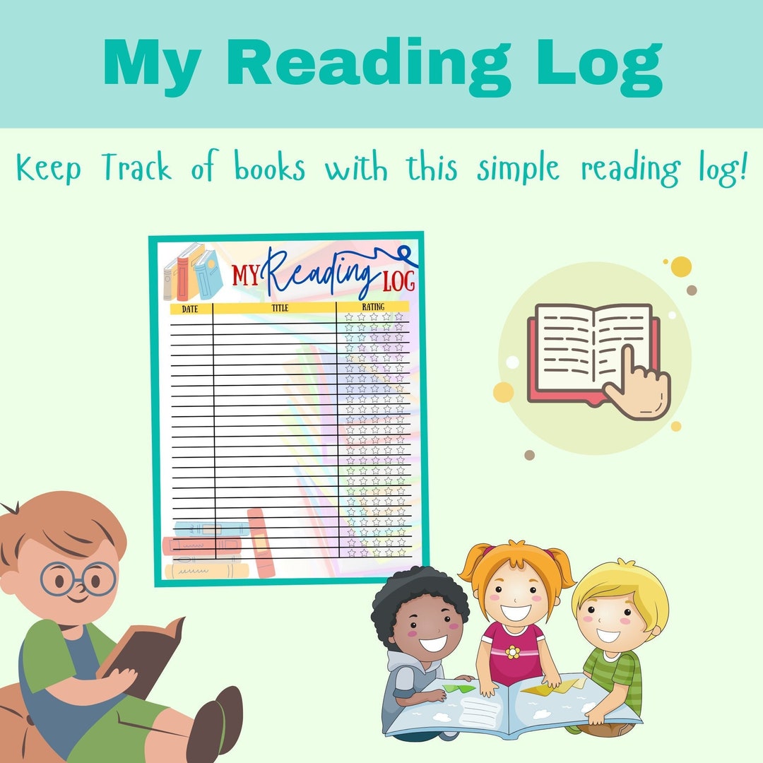 Colorful Reading Log - Printable Digital Download - Etsy
