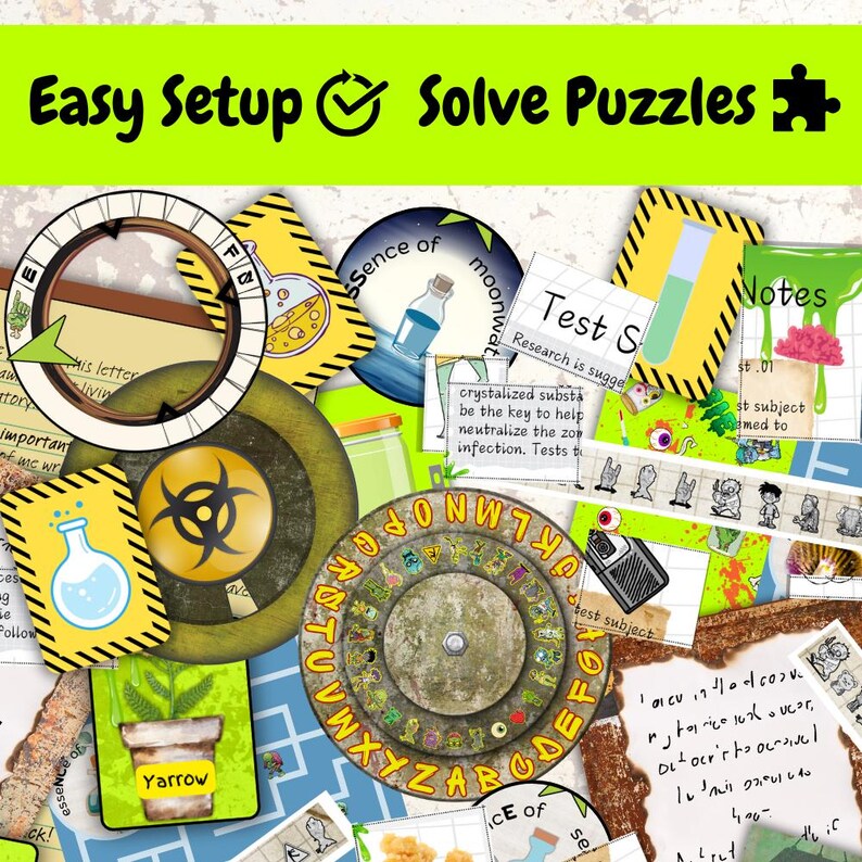 Zombie Escape Room Game | Printable Halloween Party Activity | DIY ...