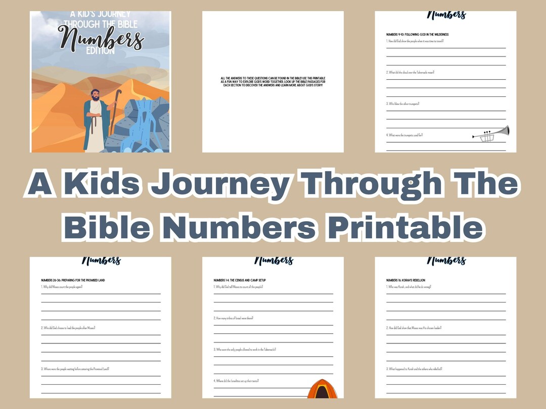Numbers Bible Study for Kids Printable | Sunday School Worksheets ...