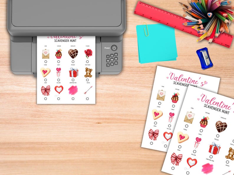 Valentine’s Day Scavenger Hunt Printable for Kids | Valentine Activity ...
