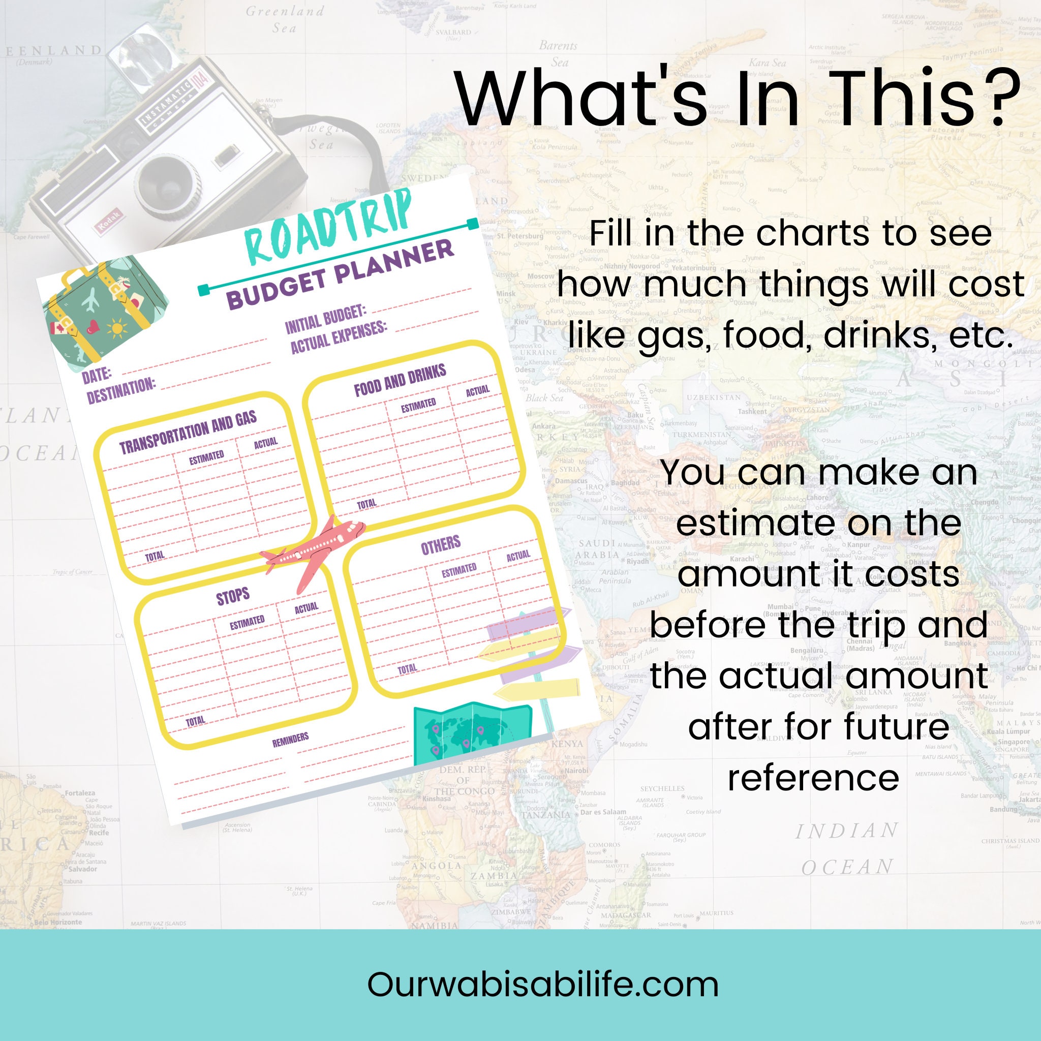 Road Trip Planner, Budget Planner, Printable Planner - Etsy