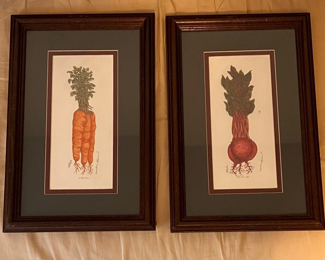 Martha Hinson Vegtable Prints Framed Signed Numbered - Etsy