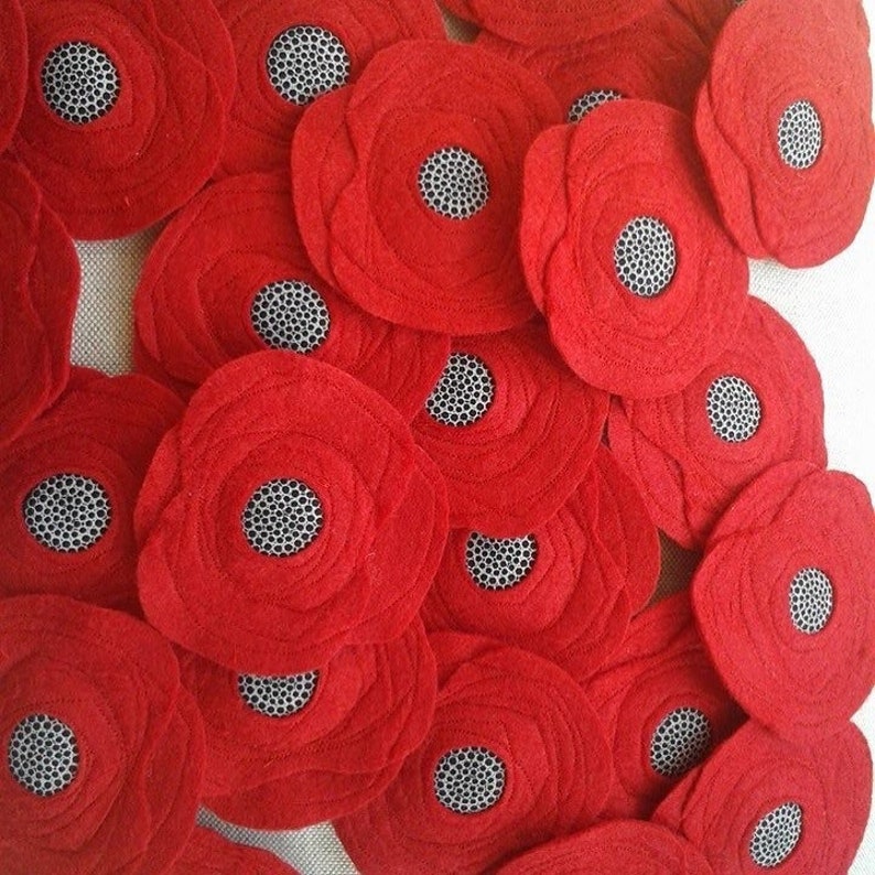 Red Poppy Brooch Wool Felt Poppy Brooch Flower Brooch - Etsy