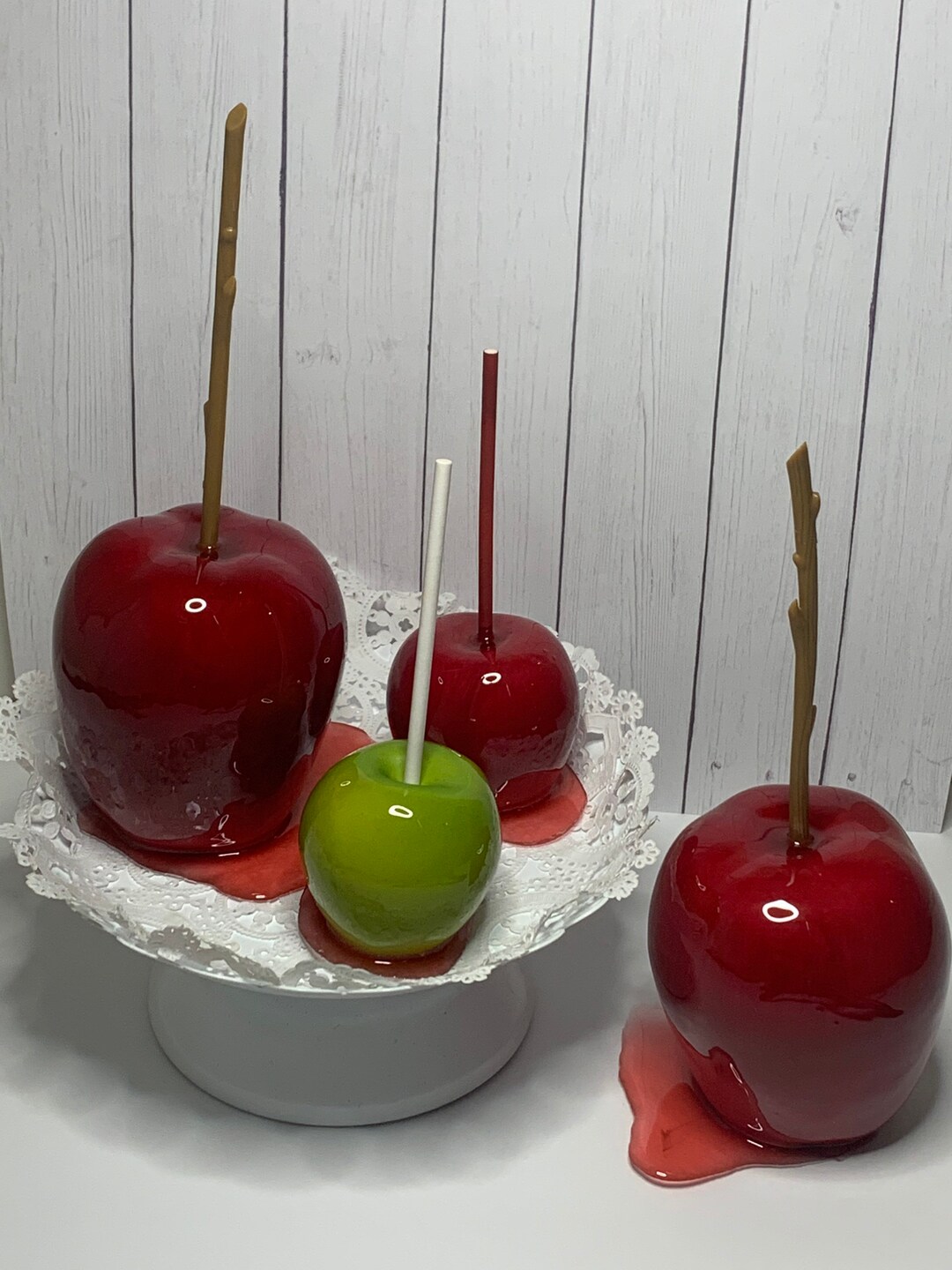 Candy Apple Fake Bake Realistic Candy Apple Prop Fake Food - Etsy