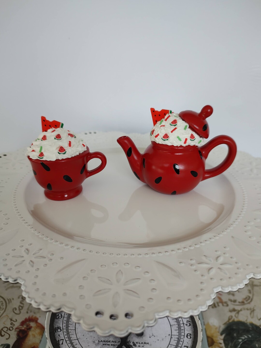 Miniature Watermelon Teapot and Tea Cup | Decorative Tea Pot and Tea ...