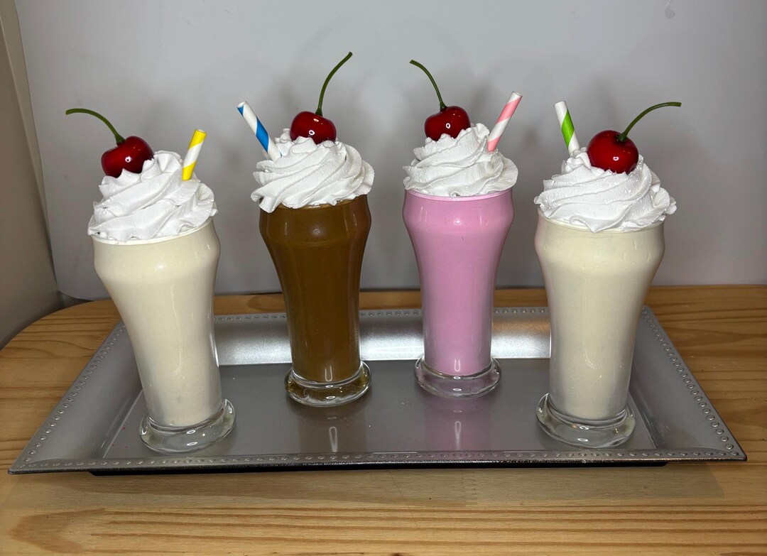 Fake Milkshake Prop for Display | Fake Beverage | Ice Cream Prop | Faux ...