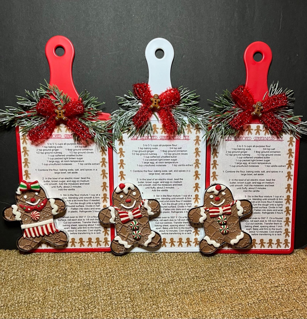 Gingerbread Recipe Cutting Board Gingerbread Kitchen Decor Gingerbread ...
