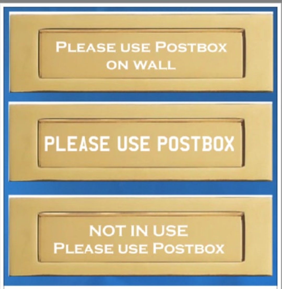 Custom Sign Label for Traditional Letterbox No Cold Callers - Etsy