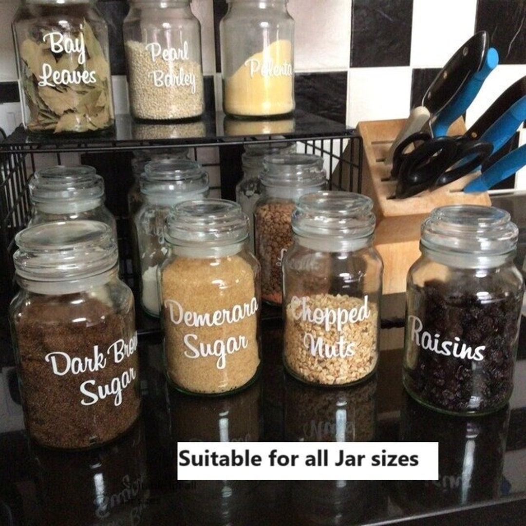 Vinyl Decal Stickers for Kitchen Jar Labels Pantry Canisters - Etsy