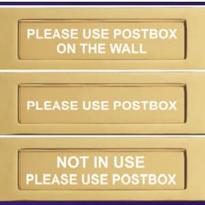 Custom Sign Label for Traditional Letterbox, No Cold Callers, Please ...
