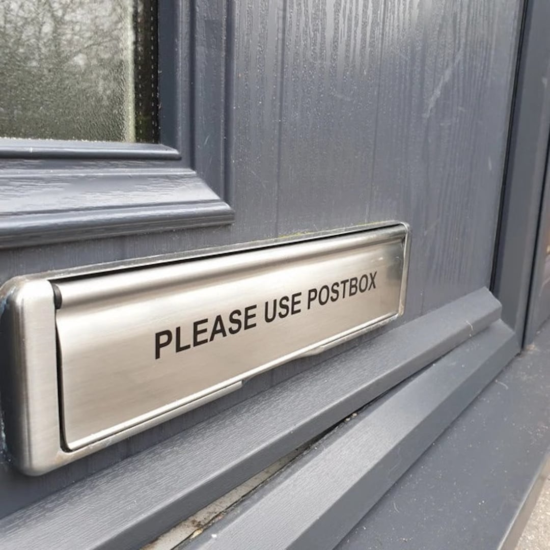 Personalised Letterbox Sign Decal Label for Greeting or Instruction and ...