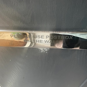 Personalised Letterbox Sign Decal Label for Greeting or Instruction and ...