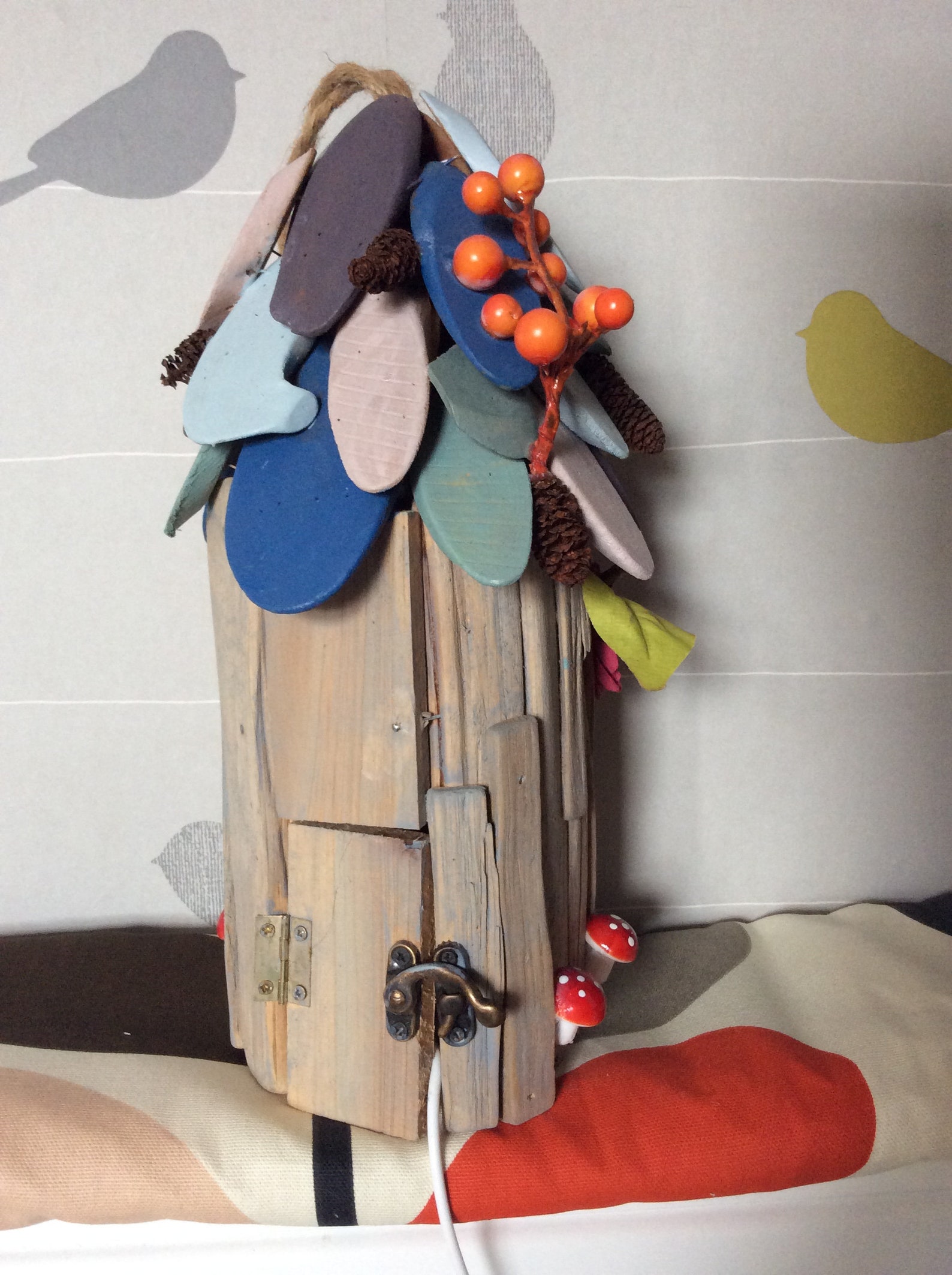 Small Light up Decorated Bird House - Etsy