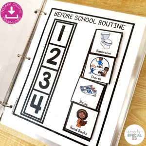 Home Visual Schedules: Daily Routines, Checklists, Visuals | Special ...