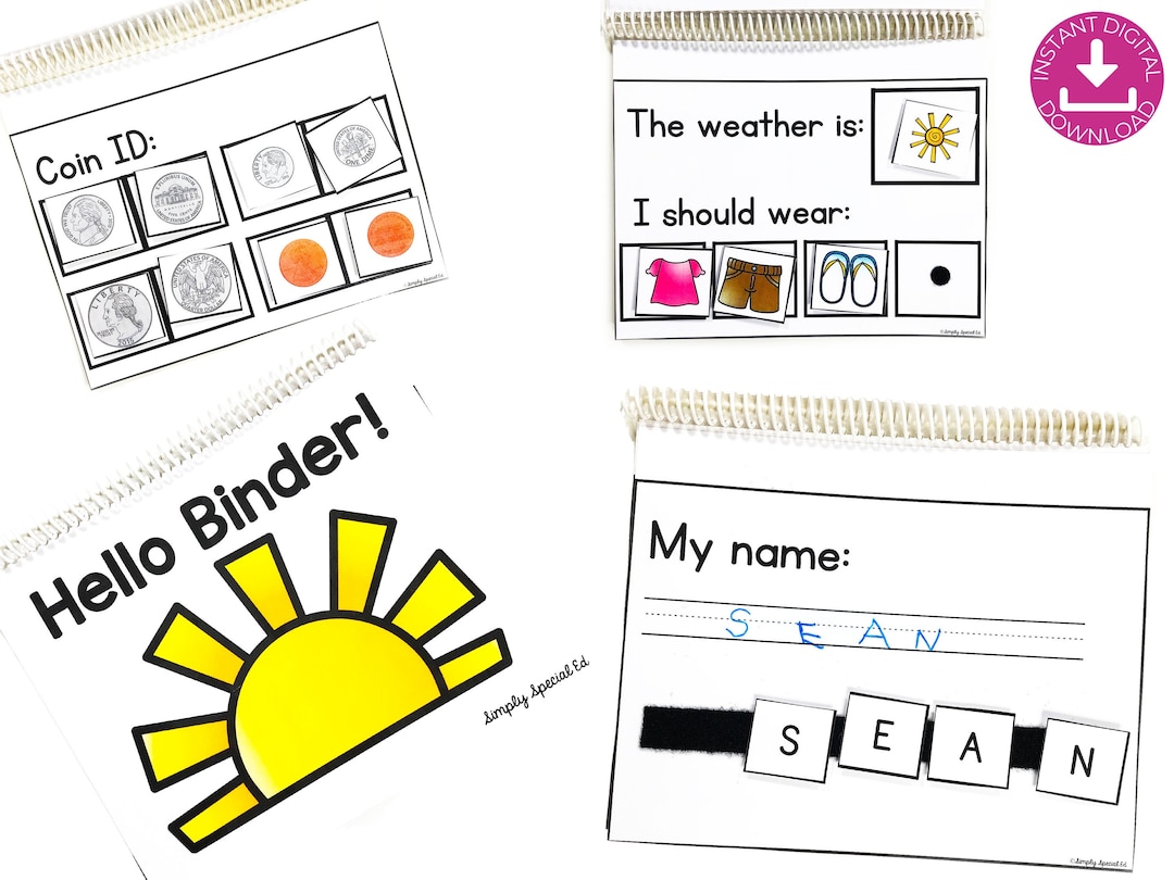 Morning Work Binder for Special Education | Morning Binder | Adapted ...