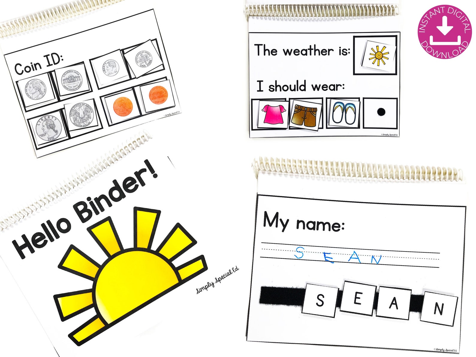 Morning Work Binder for Special Education | Morning Binder | Adapted ...