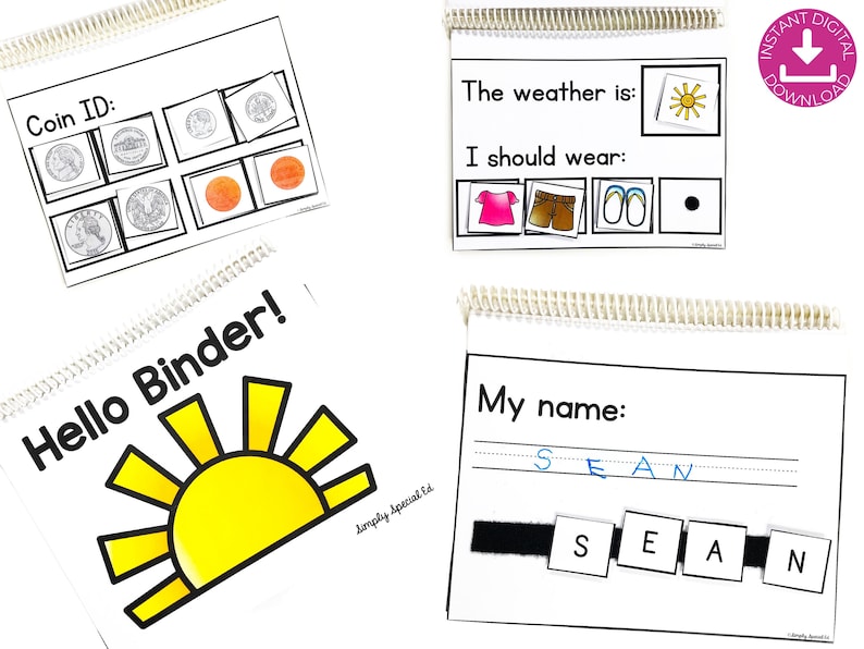 Morning Work Binder for Special Education | Morning Binder | Adapted ...