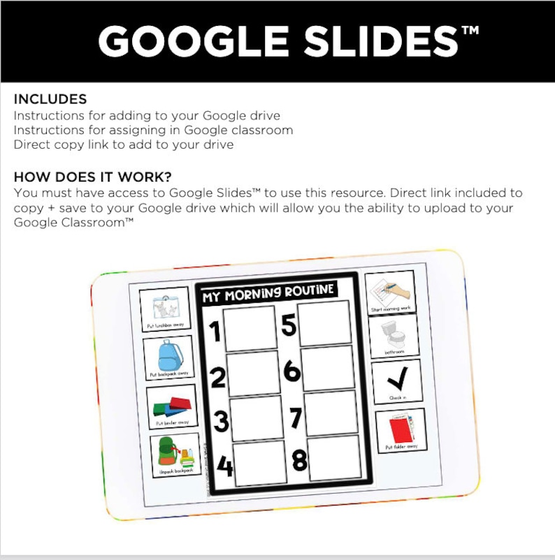 Special Ed Routines | Visual Schedule | Editable Routines | Google ...