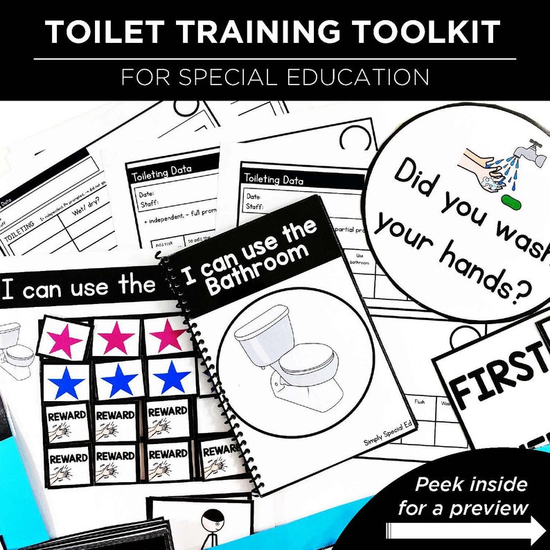 Toilet / Potty Training Toolkit for Special Ed: Adapted Books, Visuals ...