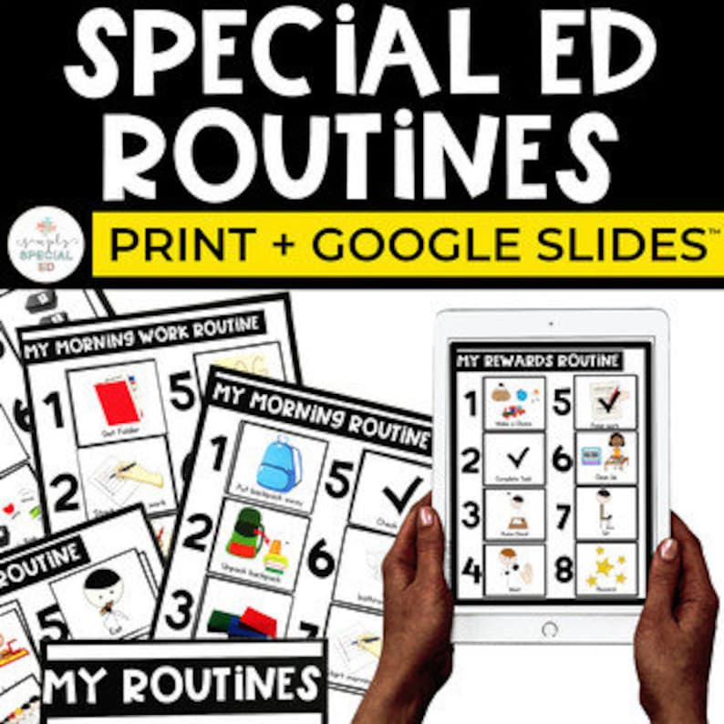 Special Ed Routines | Visual Schedule | Editable Routines | Google ...