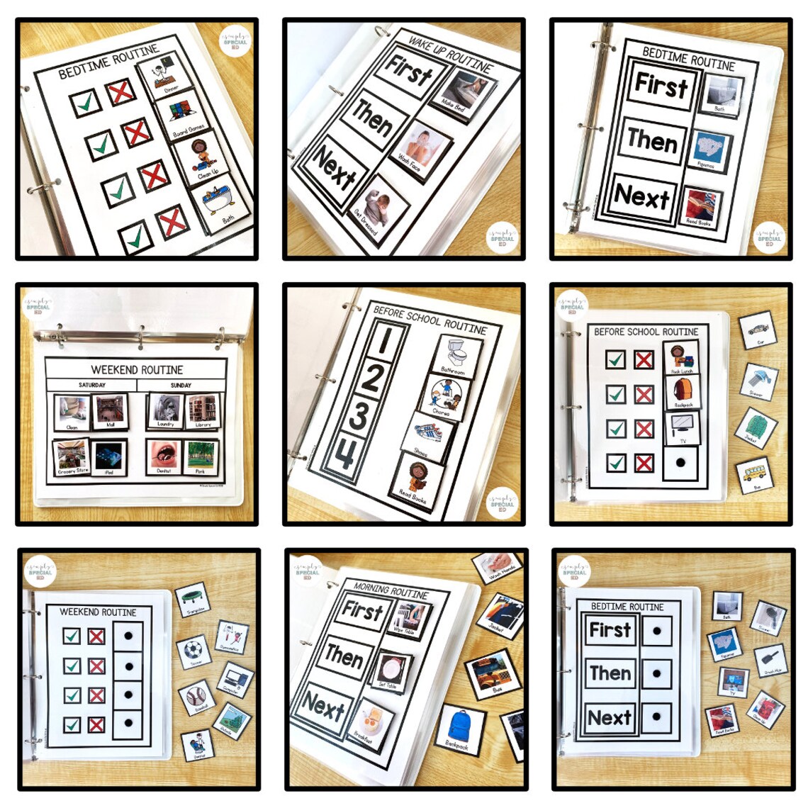 Home Visual Schedules: Daily Routines, Checklists, Visuals | Special ...