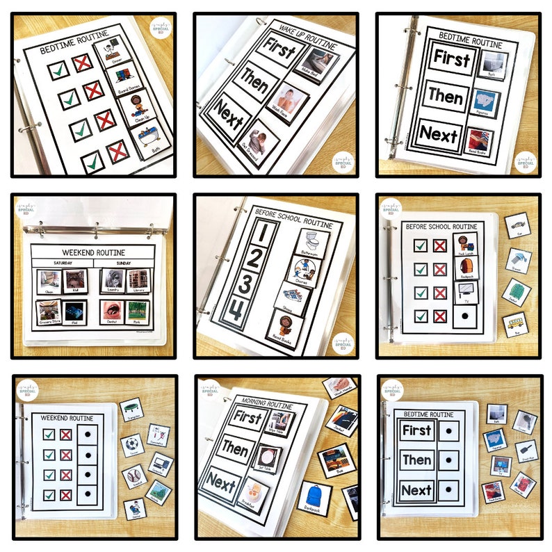 Home Visual Schedules: Daily Routines, Checklists, Visuals | Special ...