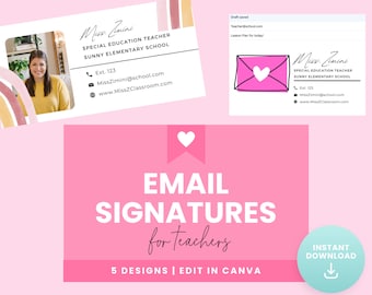 Teacher Email Signature DIGITAL - Etsy