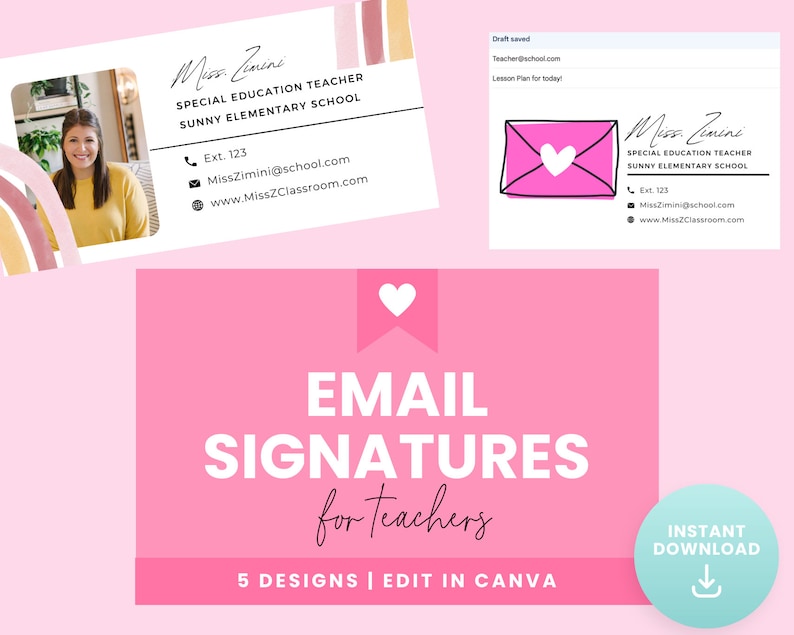 Teacher Email Signature - Etsy
