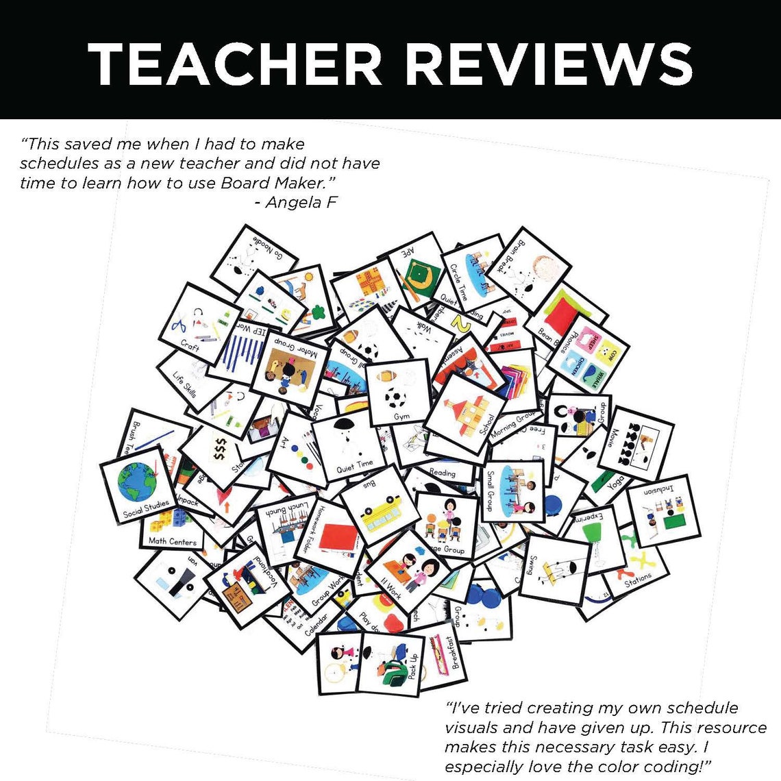 Visual Schedules Color Coded Visual Schedule Printable Autism Classroom ...