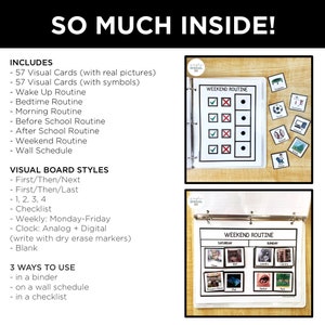 Home Visual Schedules: Daily Routines, Checklists, Visuals | Special ...