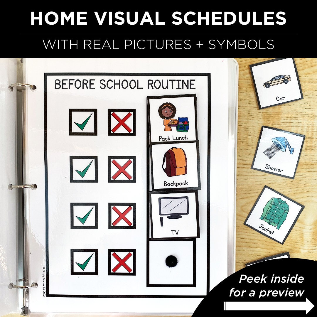 Home Visual Schedules: Daily Routines, Checklists, Visuals - Etsy
