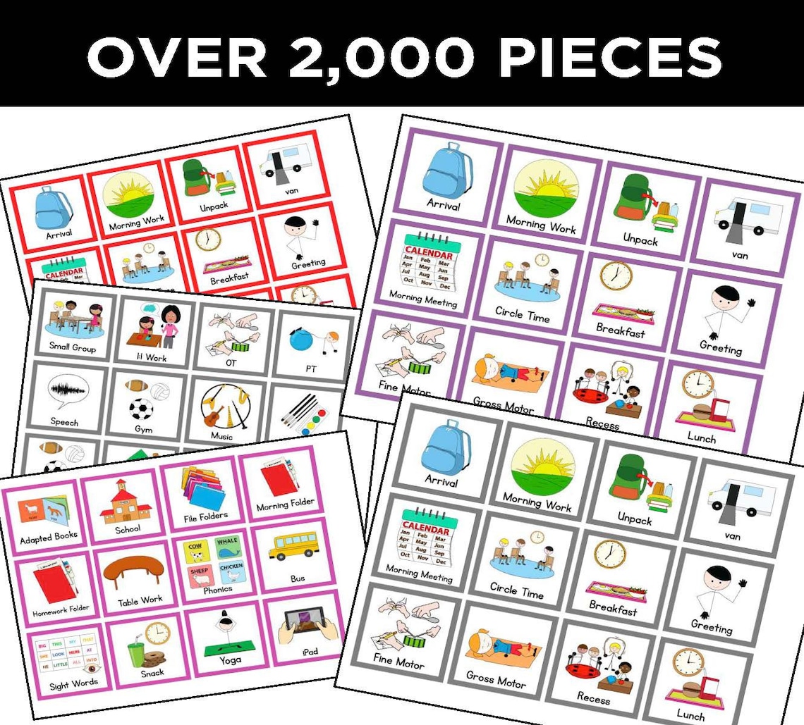 Visual Schedules Color Coded Visual Schedule Printable Autism Classroom ...