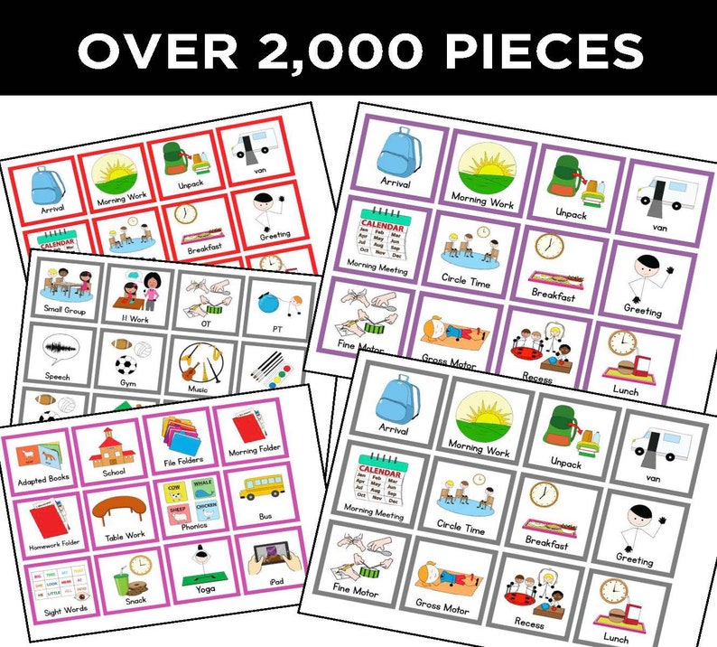 Visual Schedules | Color Coded Visual Schedule | Printable | Autism ...