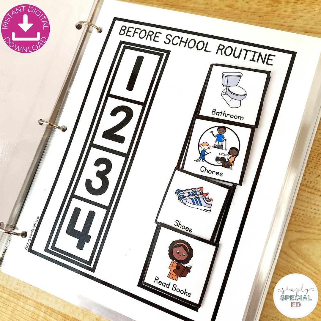 Home Visual Schedules: Daily Routines, Checklists, Visuals | Special Education | Autism ...