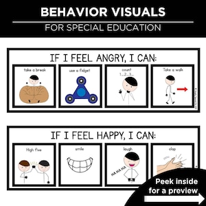 Behavior Visuals and Supports | Special Education | Behavior Visuals ...