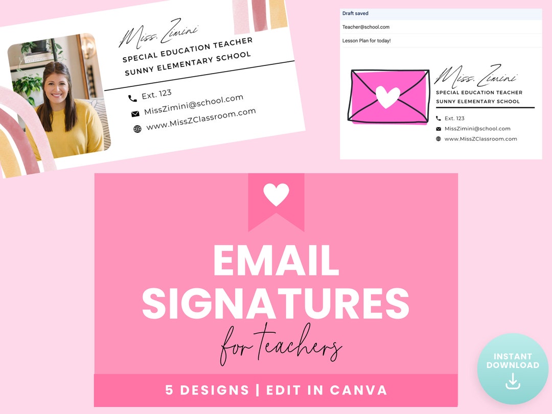 Teacher Email Signature - Etsy