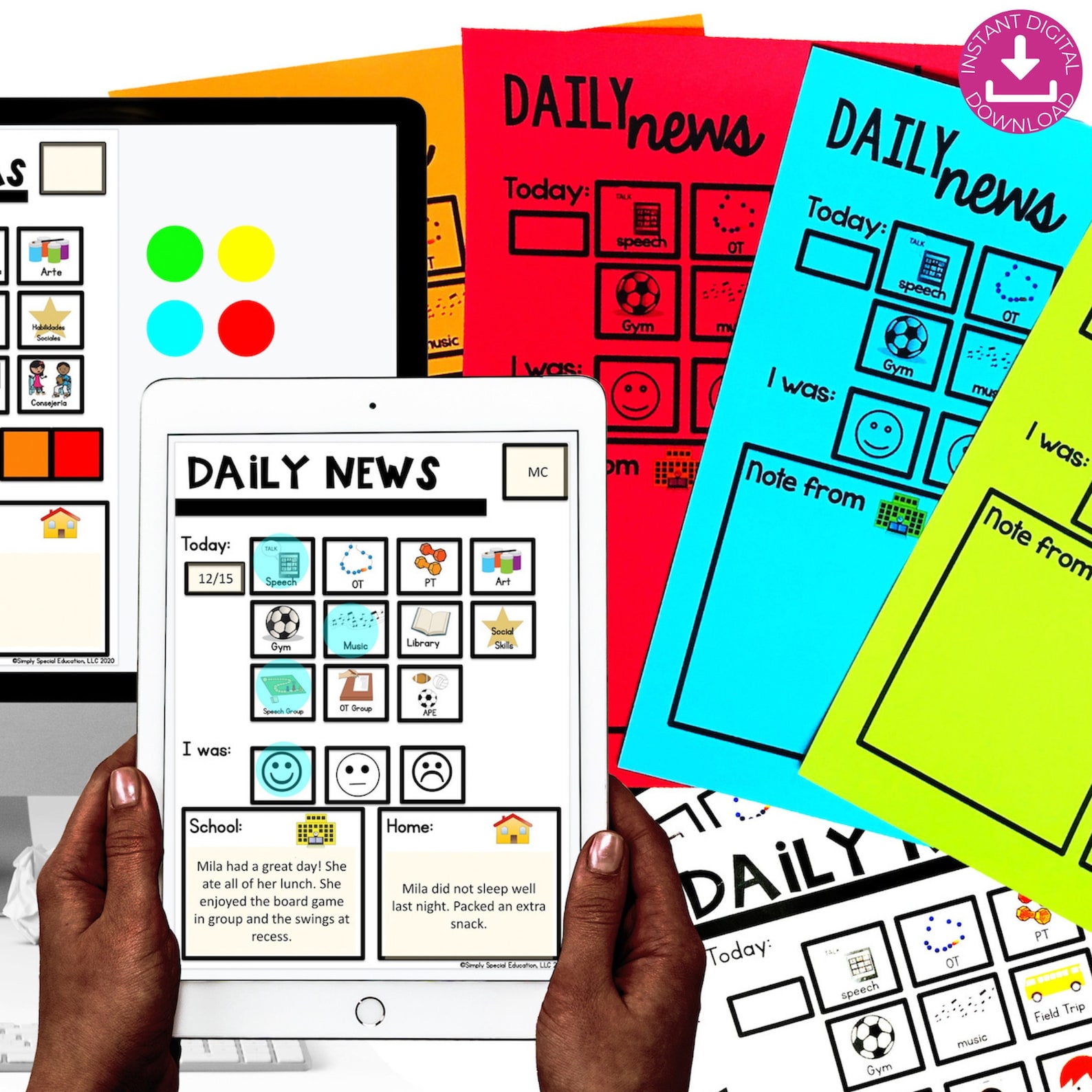 Daily Home Communication Logs | Special Ed | Editable Parent ...