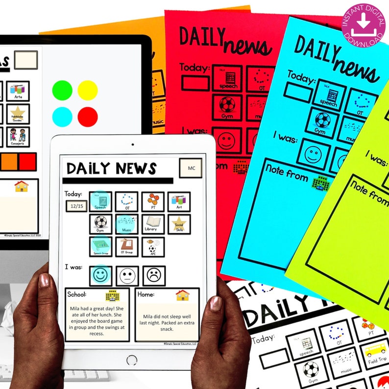 Daily Home Communication Logs | Special Ed | Editable Parent ...