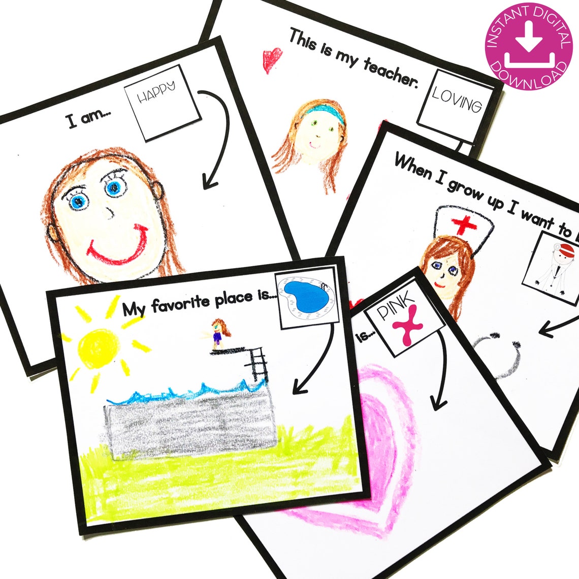 All About Me Book | Printable Digital Download | Back to School ...