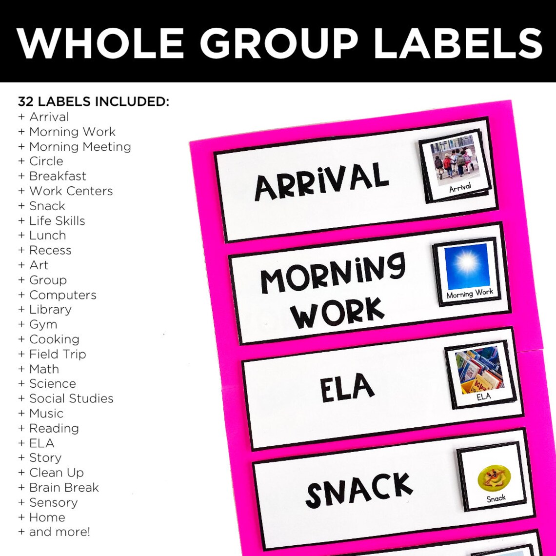 Visual Schedules | REAL PICTURES | Functional Schedules | High School ...