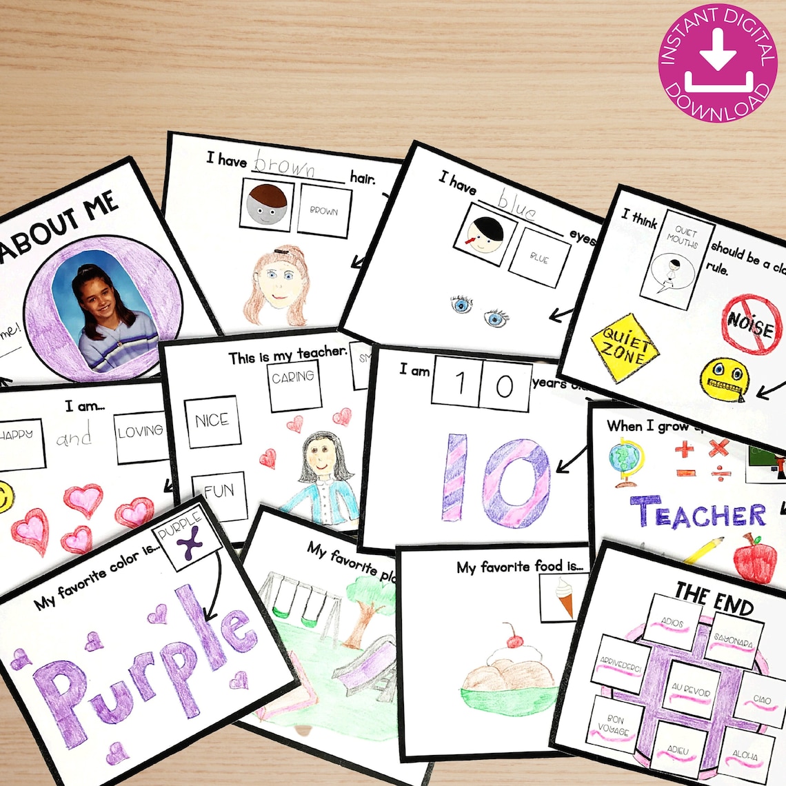 All About Me Book | Printable Digital Download | Back to School ...