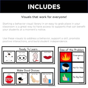 Behavior Visuals and Supports | Special Education | Behavior Visuals ...