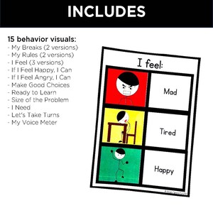 Behavior Visuals and Supports | Special Education | Behavior Visuals ...