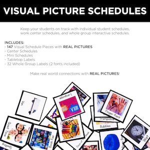 Visual Schedules | REAL PICTURES | Functional Schedules | High School ...