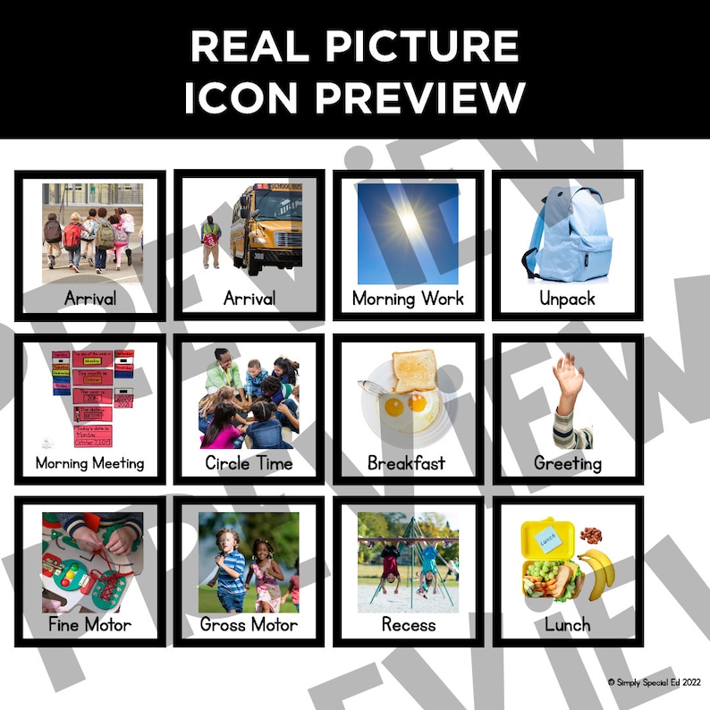 Visual Schedules | REAL PICTURES | Functional Schedules | High School ...