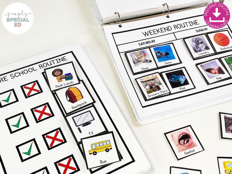 Home Visual Schedules: Daily Routines, Checklists, Visuals | Special ...